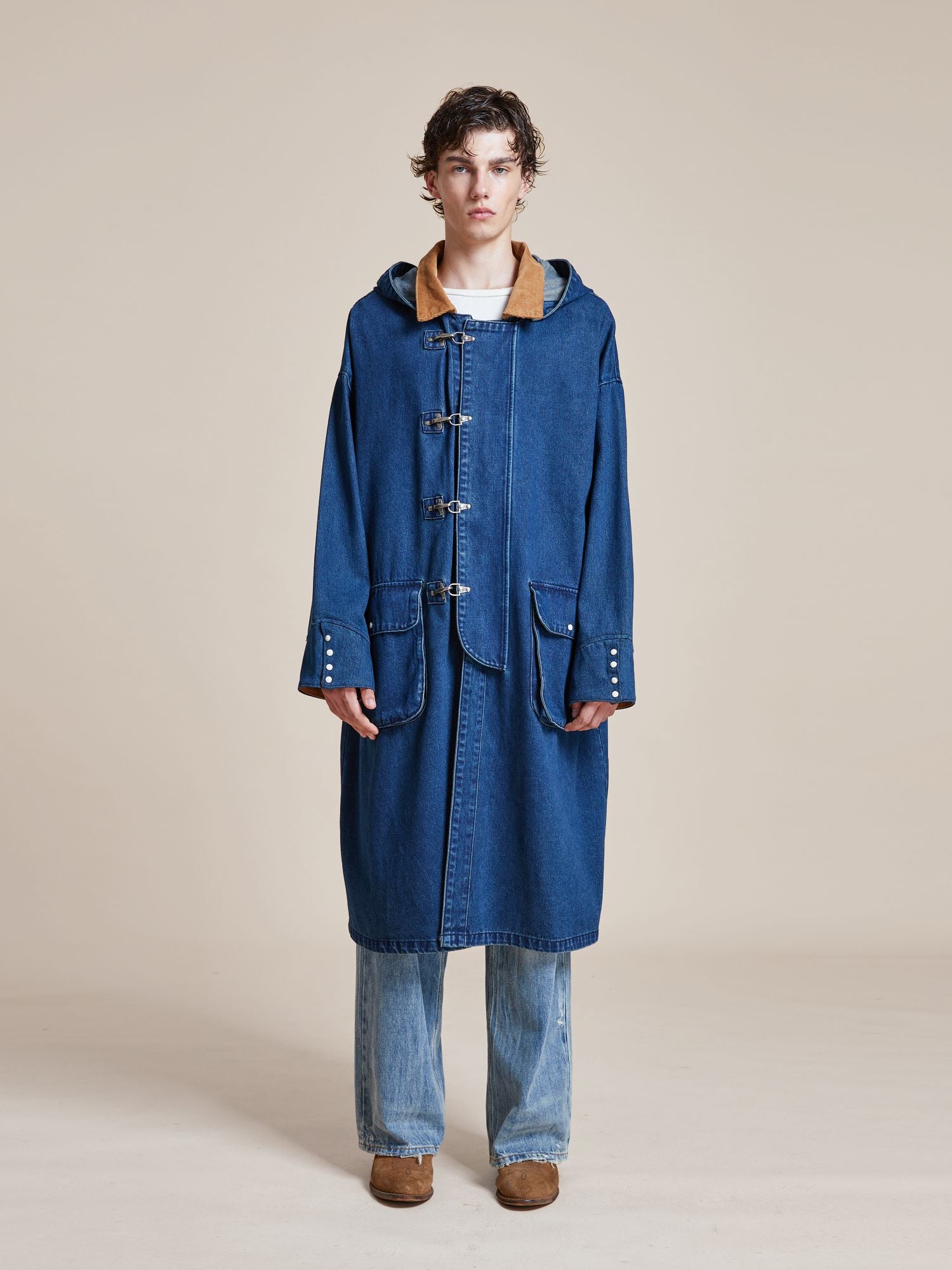 Denim Buckle Coat